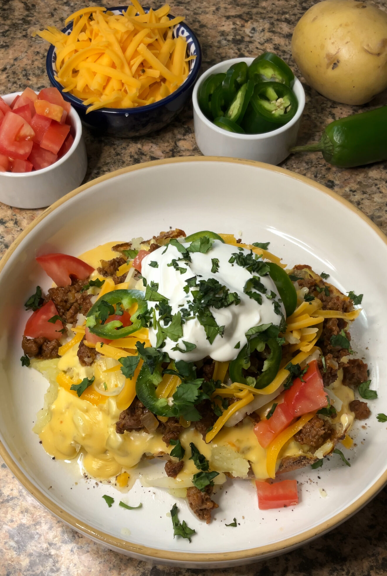 Taco Stuffed Baked Potatoes - What's Mom Cookin'