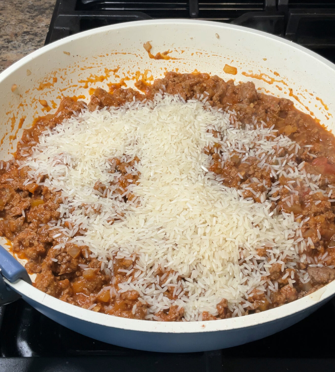 One Pot Bacon Cheeseburger Rice - What's Mom Cookin'