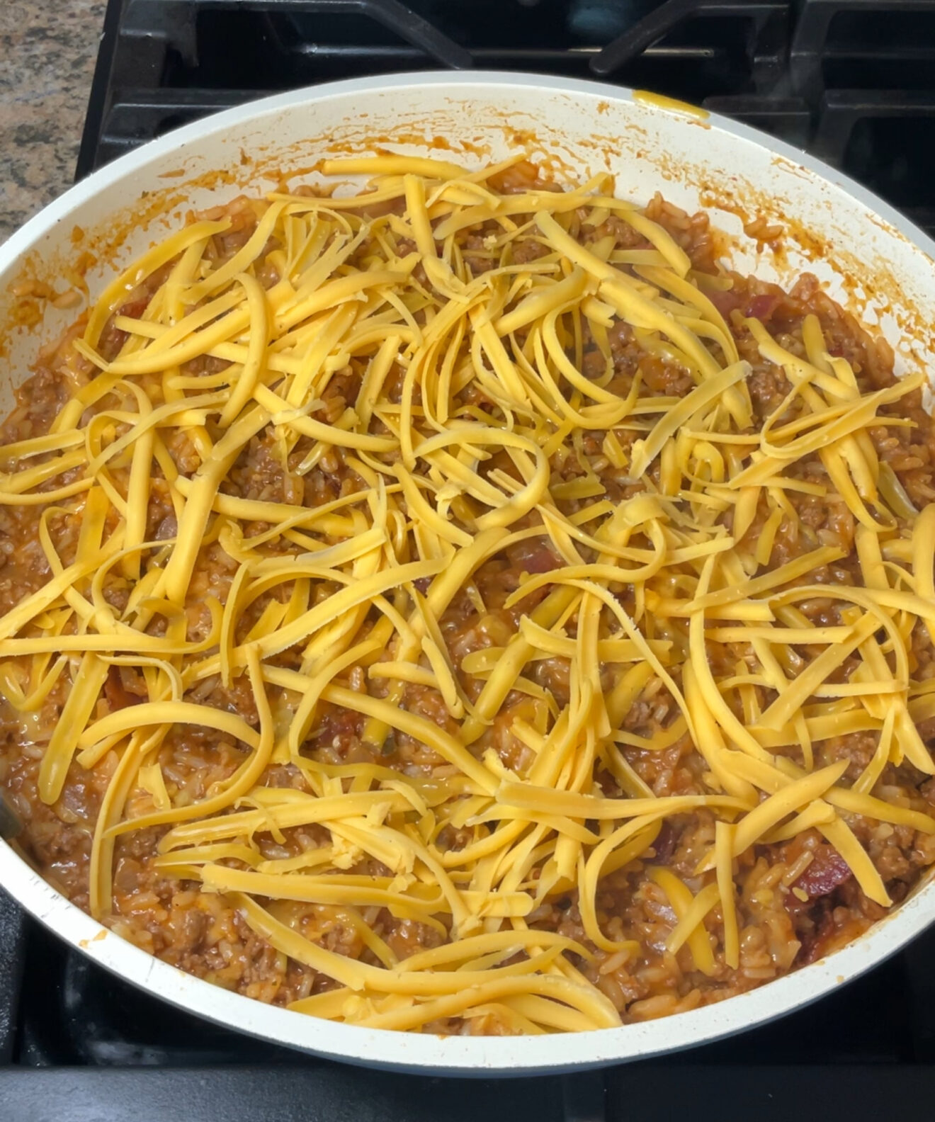 One Pot Bacon Cheeseburger Rice - What's Mom Cookin'
